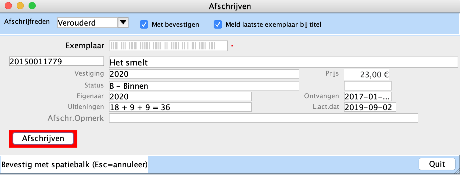 Exemplaren afschrijven - Cultuurconnect